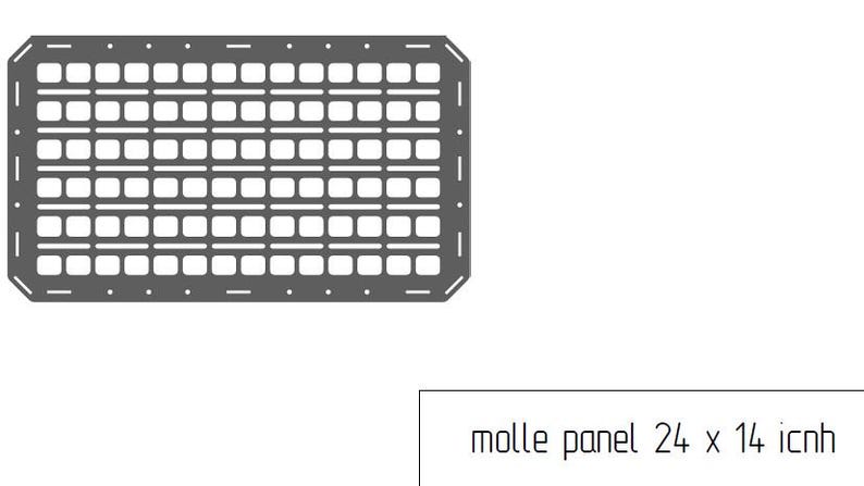 Custom MOLLE Panel Design: Car Storage DXF Files (24x14 Inches ...