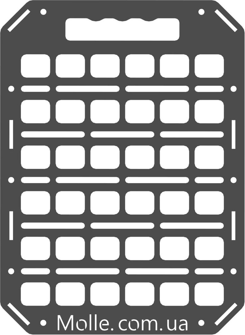 DIY Molle Panel Tactical Gear Bag. DXF File for Plasma Cutting ...
