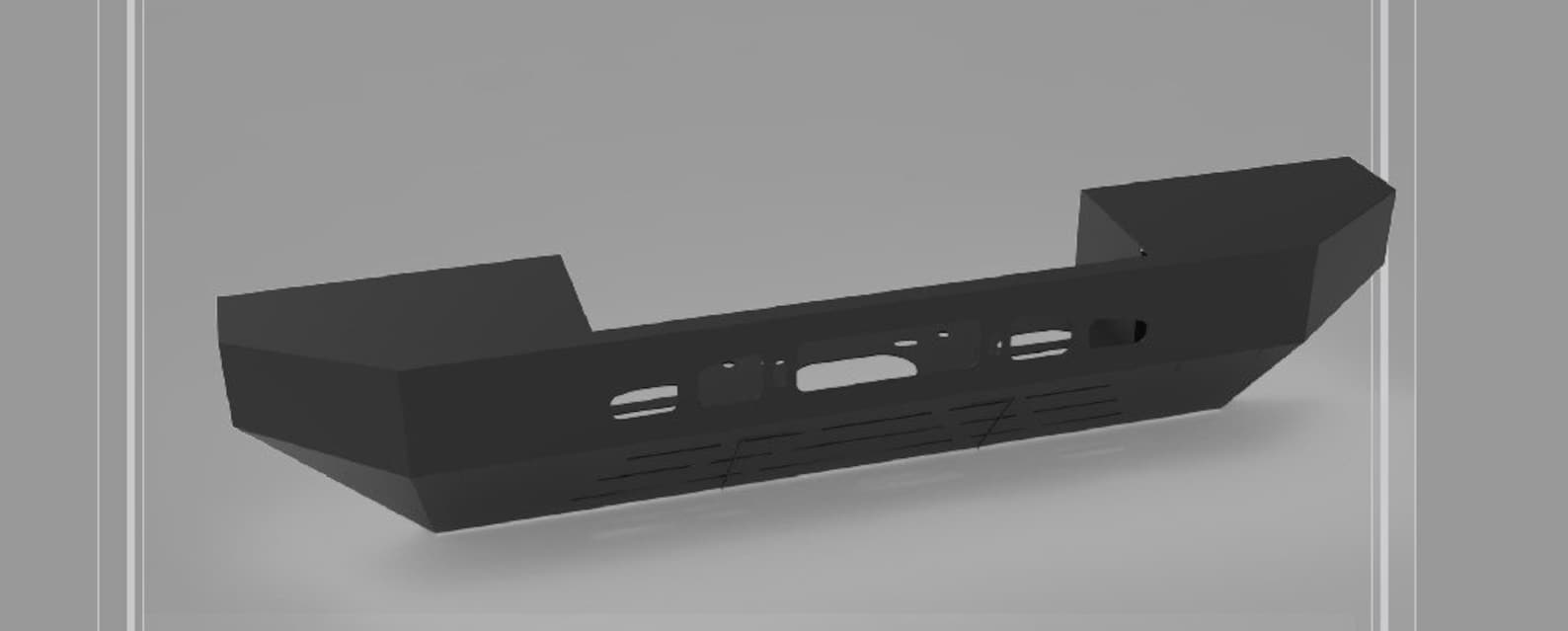 Jeep Wrangler Front Bumper DXF Files: DIY Winch Mount (2D & 3D CAD) - Etsy