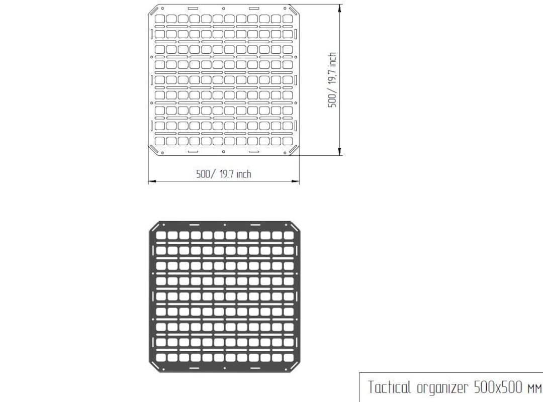 Homemade DIY Molle Panel 500x500mm 19.7x19.7 Inch - Rear Cubby ...