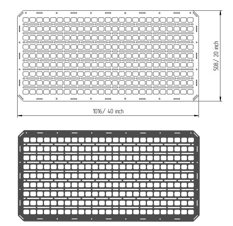 DIY MOLLE Panel Dimensions 40x20 Inches 490x950 Mm Custom Cnc Dxf Files ...