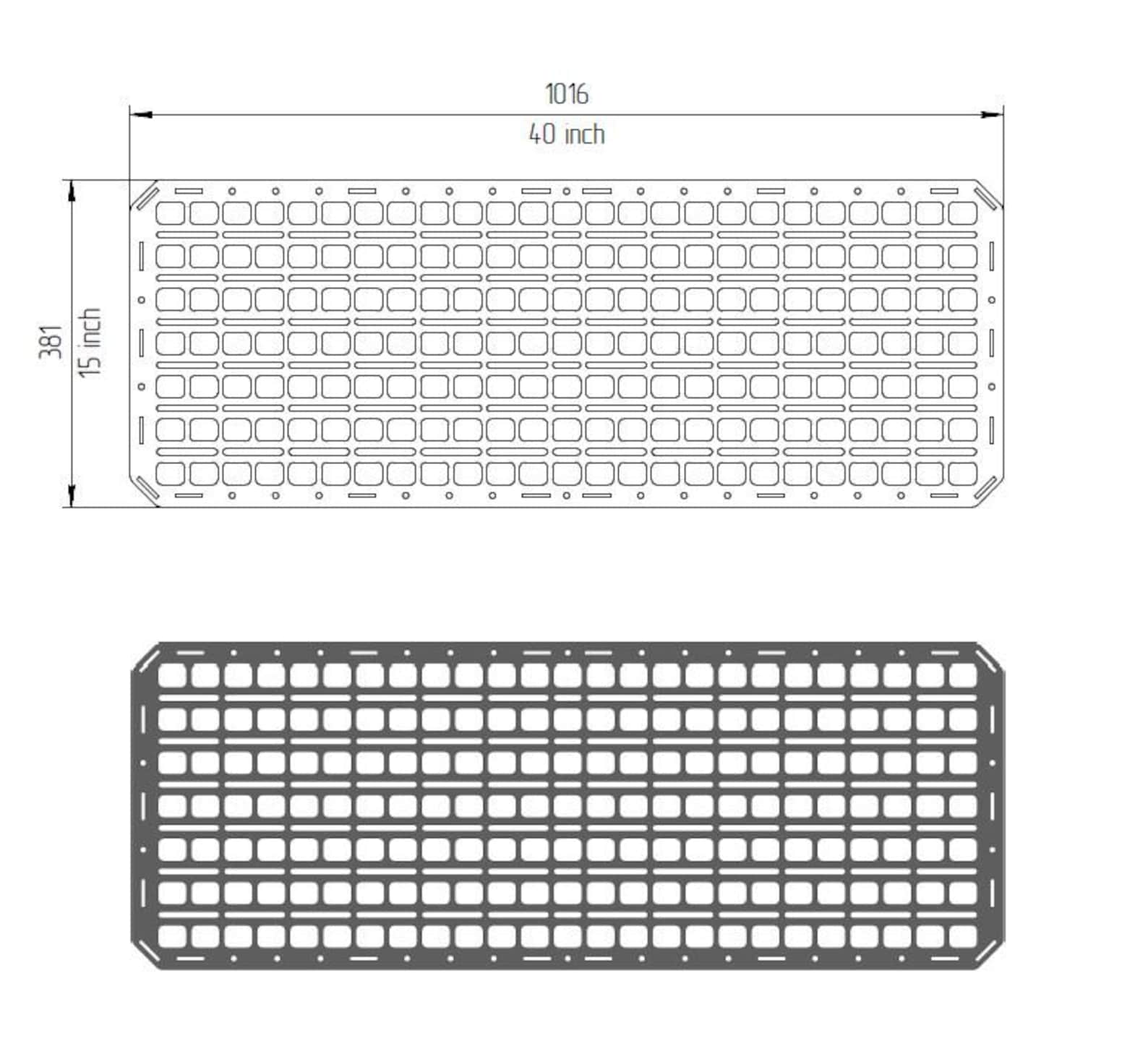 DIY MOLLE Panel 15x40 Inches (380x1016 Mm) – Easy Templates for Laser ...