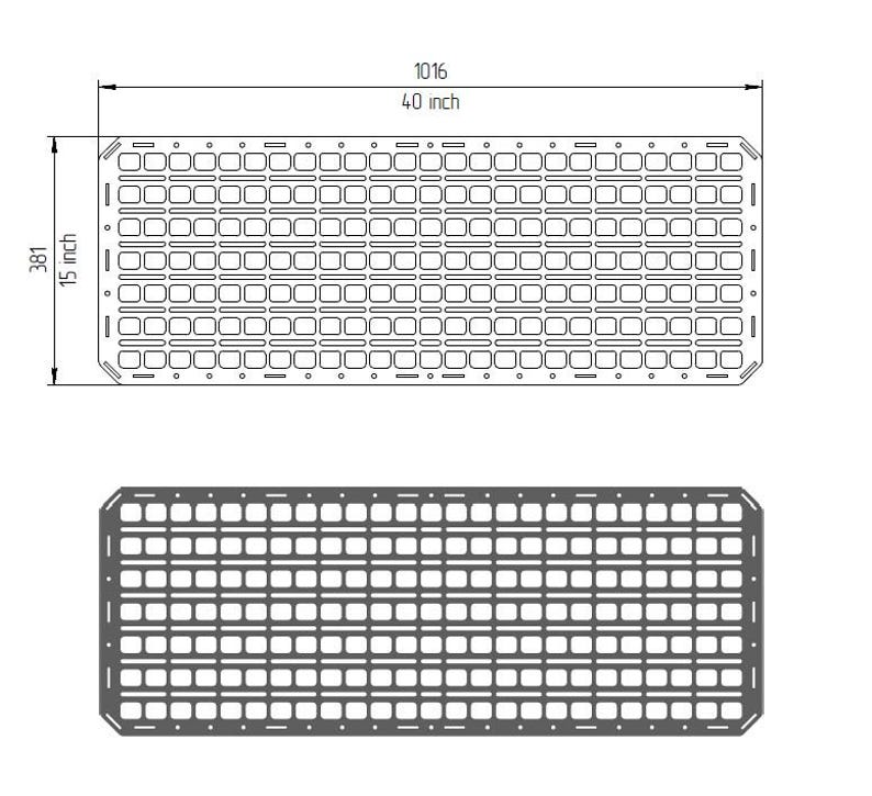 DIY MOLLE Panel 15x40 Inches (380x1016 Mm) – Easy Templates for Laser ...