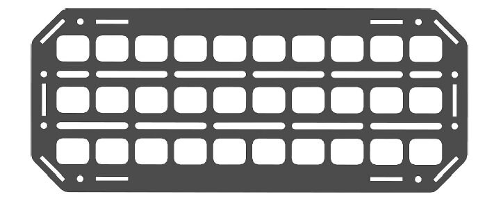 Rear Cubby Molle Panel DXF Files for CNC Plasma, Laser, Waterjet, Car ...