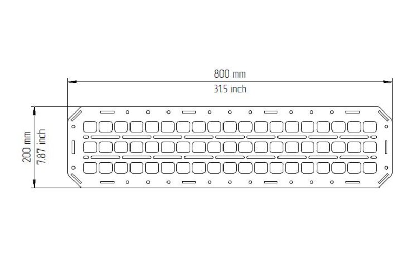 DIY MOLLE Panel Dimensions 200x800 Mm - Custom Cnc Dxf Files for Under ...