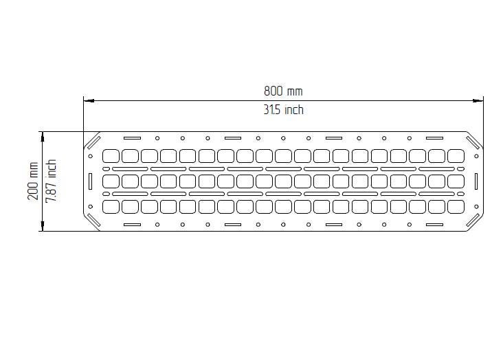 DIY MOLLE Panel Dimensions 200x800 Mm - Custom Cnc Dxf Files for Under ...