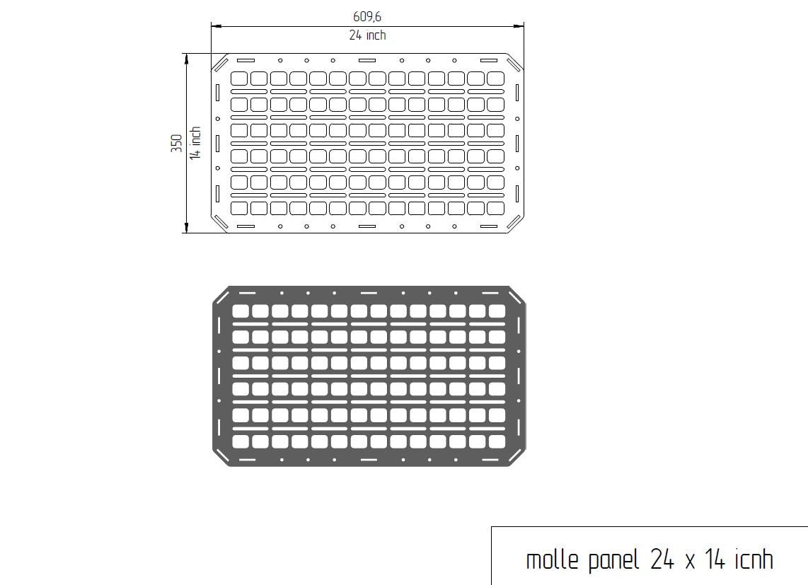 Custom MOLLE Panel Design: Car Storage DXF Files (24x14 Inches ...