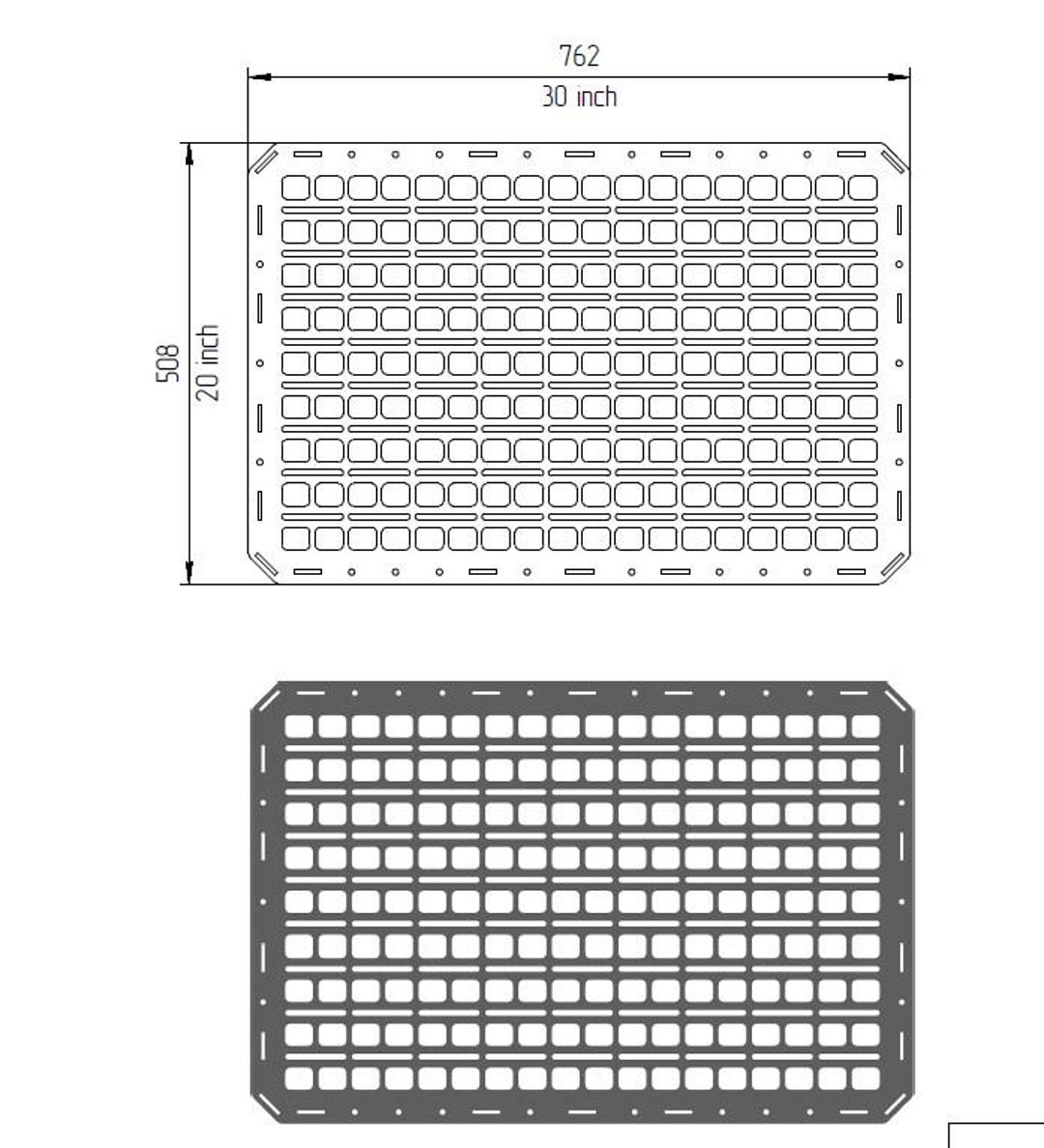 Molle Panels Vector DXF Files 20 X 30 508 X 762 Mm Tactical Organizer ...