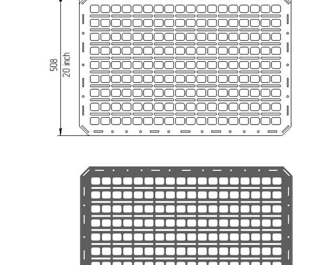 DIY MOLLE Panel 15x40 Inches (380x1016 Mm) – Easy Templates for Laser ...