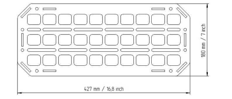 Rear Cubby Molle Panel DXF Files for CNC Plasma, Laser, Waterjet, Car ...