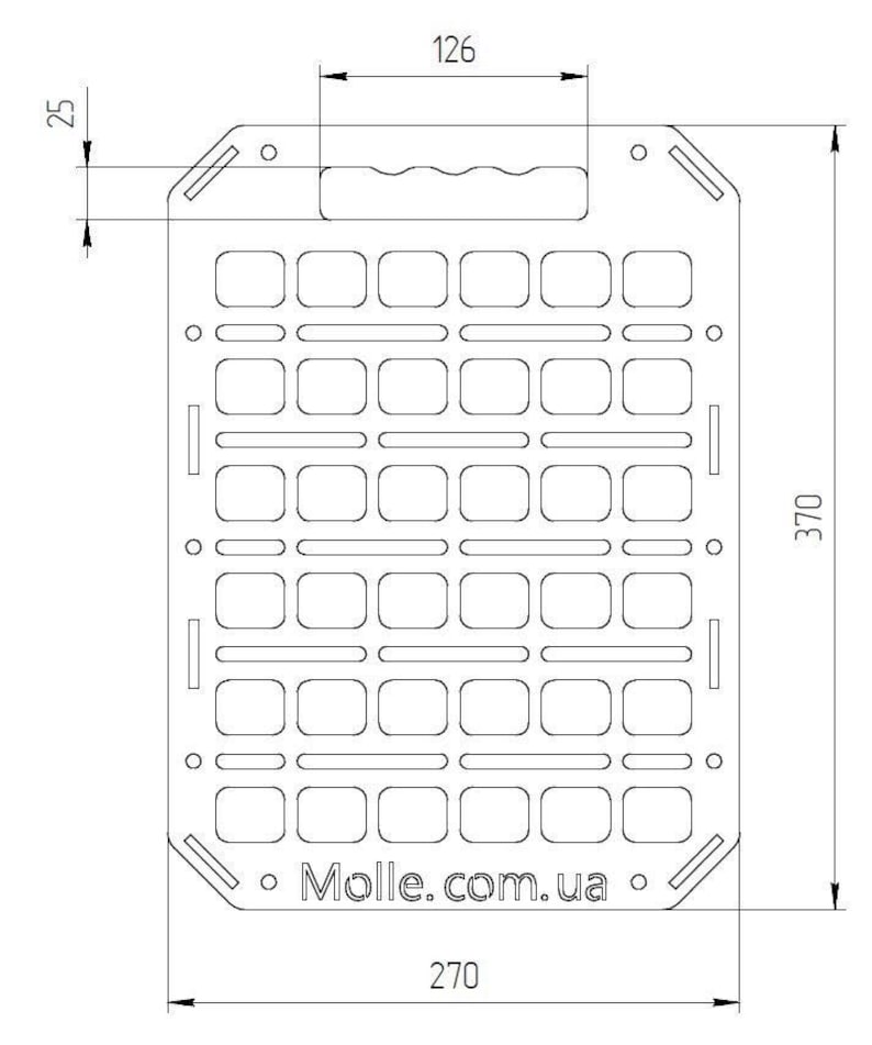 DIY Molle Panel Tactical Gear Bag. DXF File for Plasma Cutting ...