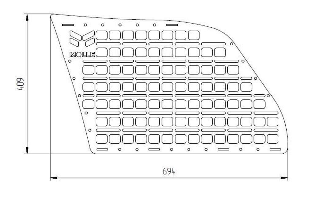 Volvo XC90 MOLLE Panel DXF File – Rear Window Storage System | Cnc ...
