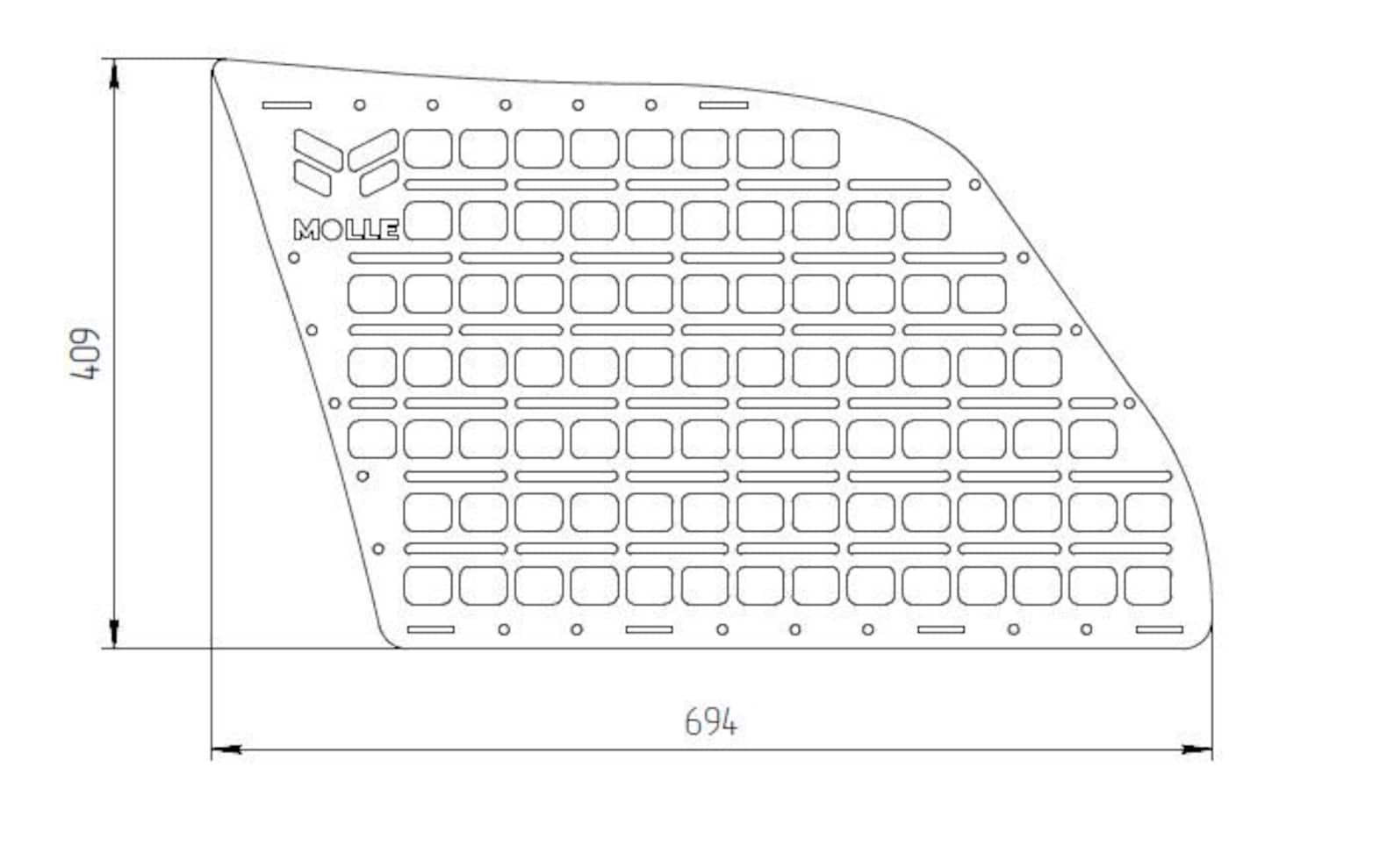 Volvo XC90 MOLLE Panel DXF File – Rear Window Storage System | Cnc ...