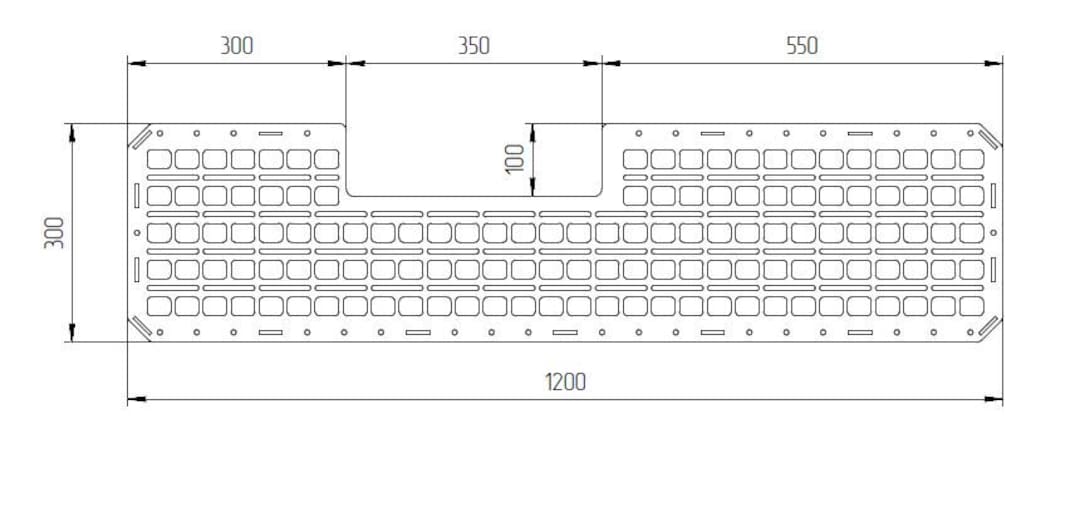 DIY Molle Panel Dxf Files – 1200x300 Mm Custom Car Organizer for Under ...