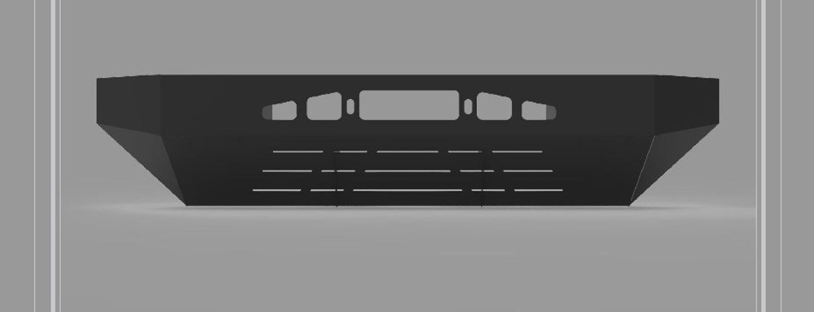 Jeep Wrangler Front Bumper DXF Files: DIY Winch Mount (2D & 3D CAD) - Etsy