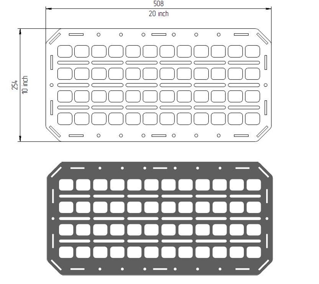 DIY Molle Panel 3D DXF Design: Custom Tactical Organizer (10" X 20") - Etsy
