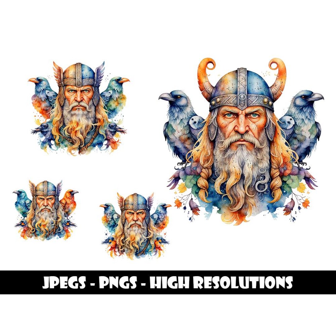 Odin Portrait PNG JPG Clipart Odin Download Odin T-shirt Design Odin ...