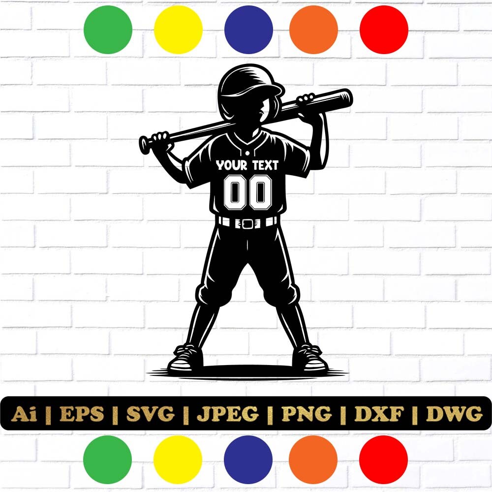 Baseball Kid Svg, Baseball Player Svg, Personalized Name Svg, Soft T ...