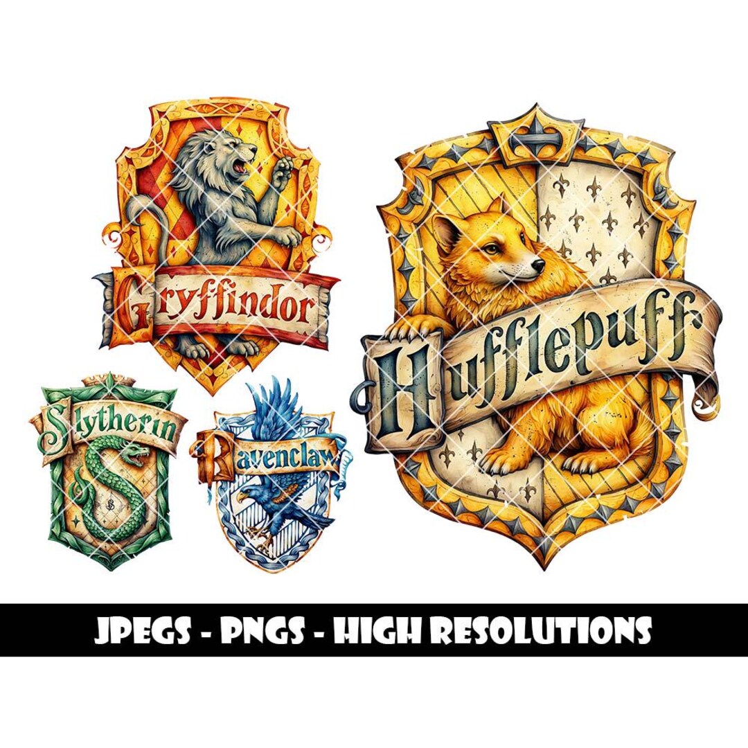 Wizard School Class House Png, Magic School Houses Crests Clipart ...