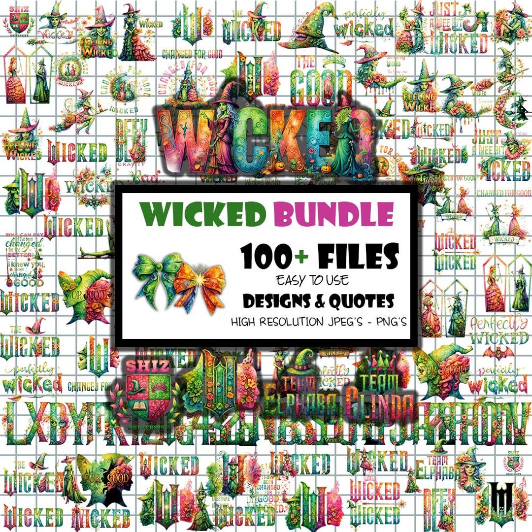 Wicked Movie Png, Wicked PNG, Wicked Vinyl, Wicked Clipart, Witches of ...