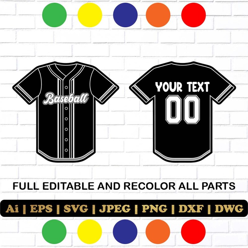 Baseball Jersey Svg - Etsy