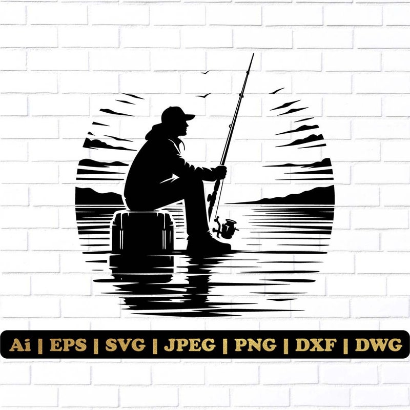 Fisherman Svg - Etsy