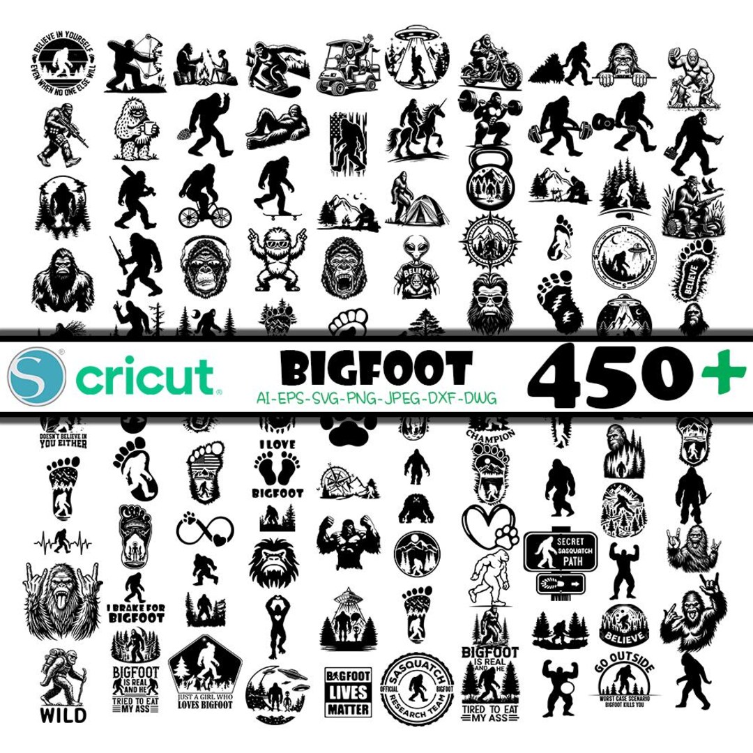 Sasquatch SVG Mega Bundle, Bigfoot SVG, Bigfoot SVG, Bigfoot Clipart ...
