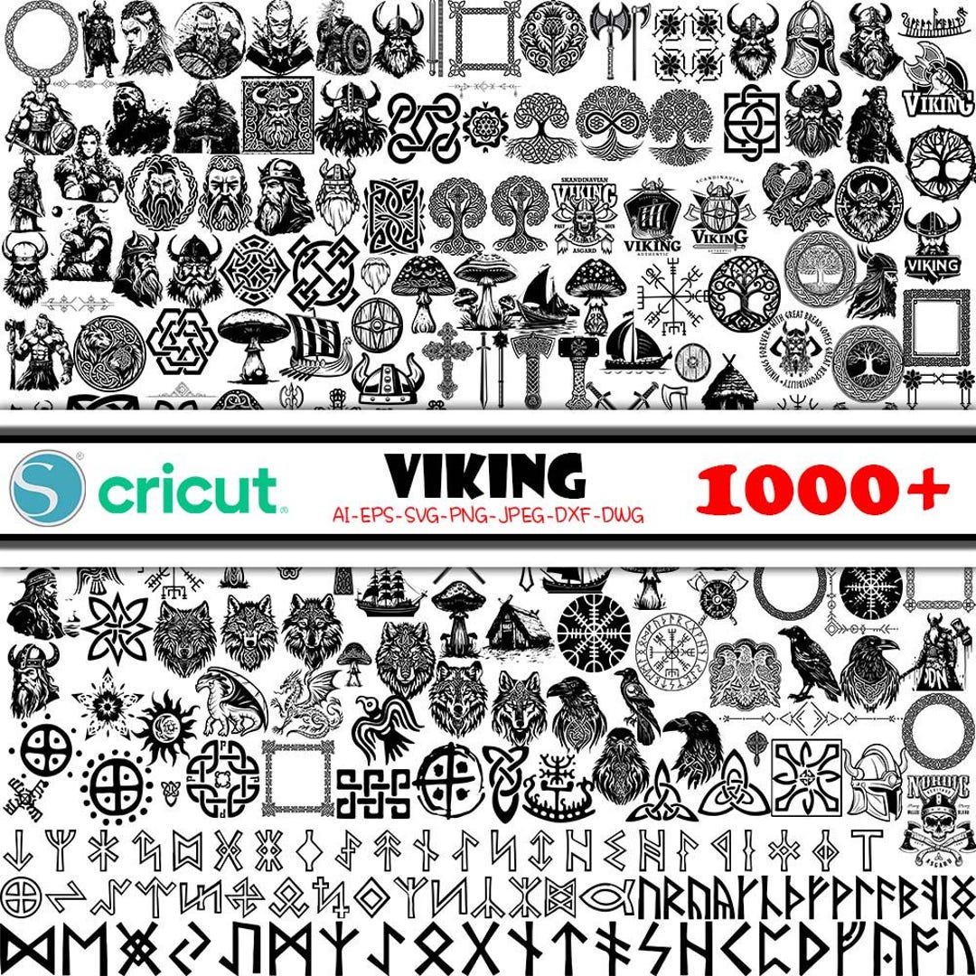 Ultimate Viking SVG PNG Bundle 1000 Vector Files for Laser Cutting ...