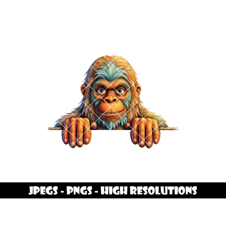 The Bigfoot Peeking Peeker Gaint Sasquatch Svg Png Dxf Eps Vector ...