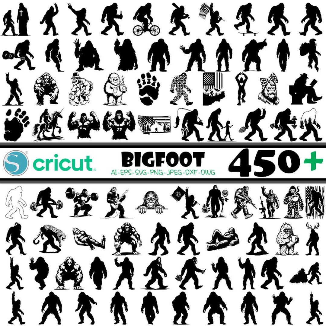 Bigfoot Svg Bundle, Bigfoot Clipart, Bigfoot Silhouette, Bigfoot Vector ...