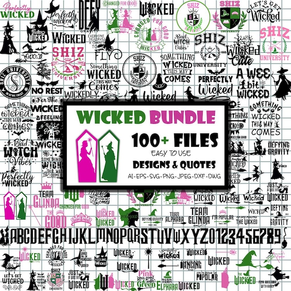 Wicked Svg Bundle - Etsy