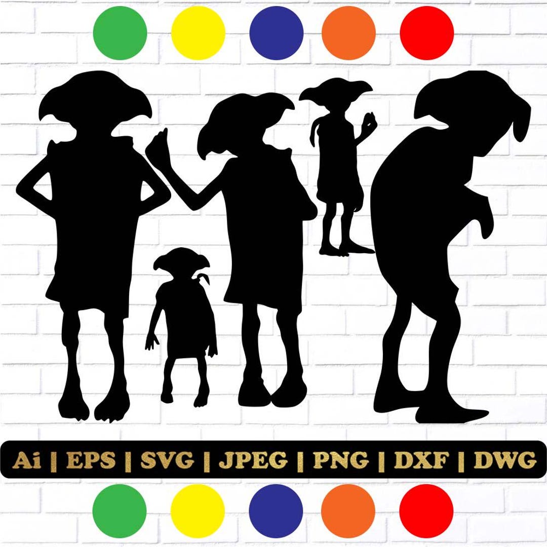 DOBBY Silhouette DESIGN Svg Png File, Dobby Ornament Svg Cut File, T ...