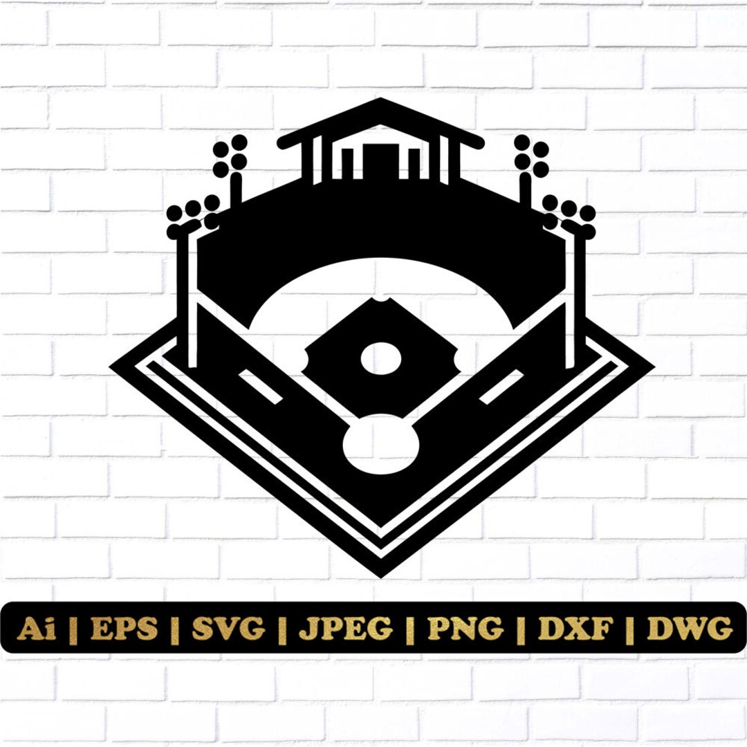 Baseball Field Svg, Baseball Diamond Svg, Baseball Softball Yard ...