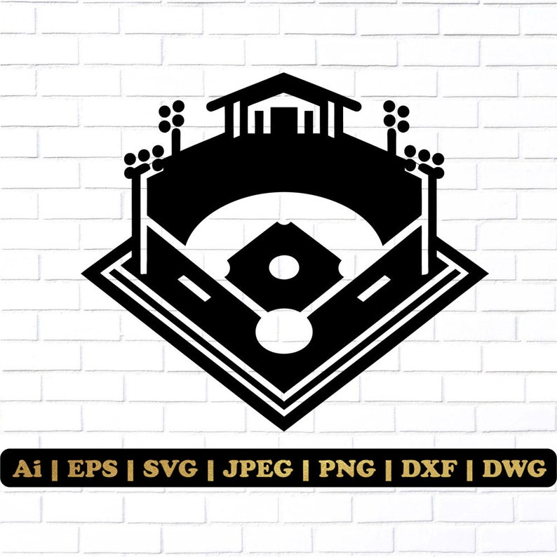 Baseball Field Svg, Baseball Diamond Svg, Baseball Softball Yard ...