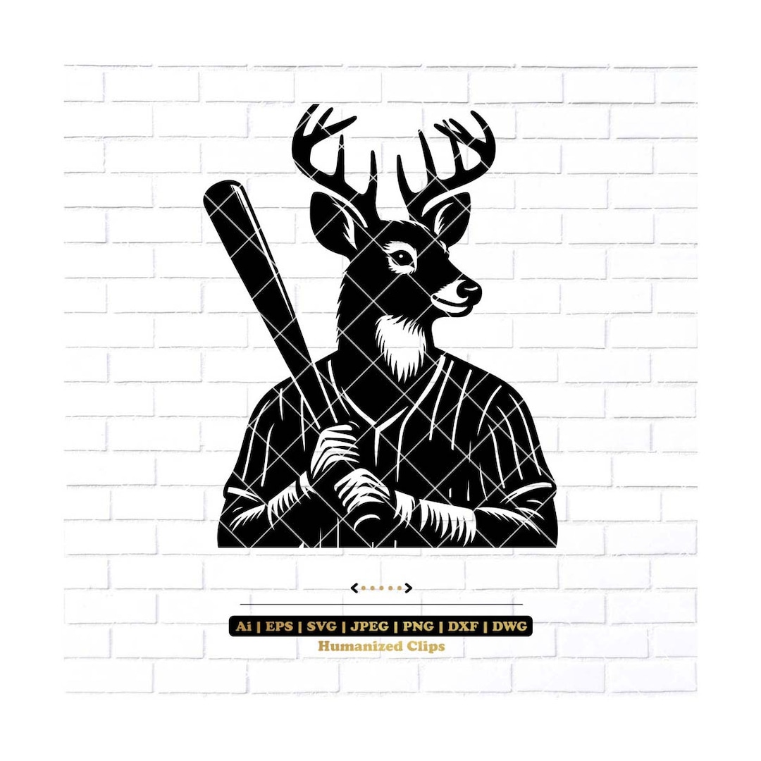 Deer Hold Baseball Bat Uniform Svg, Dear Svg, Dear Baseball T Shirt Svg ...
