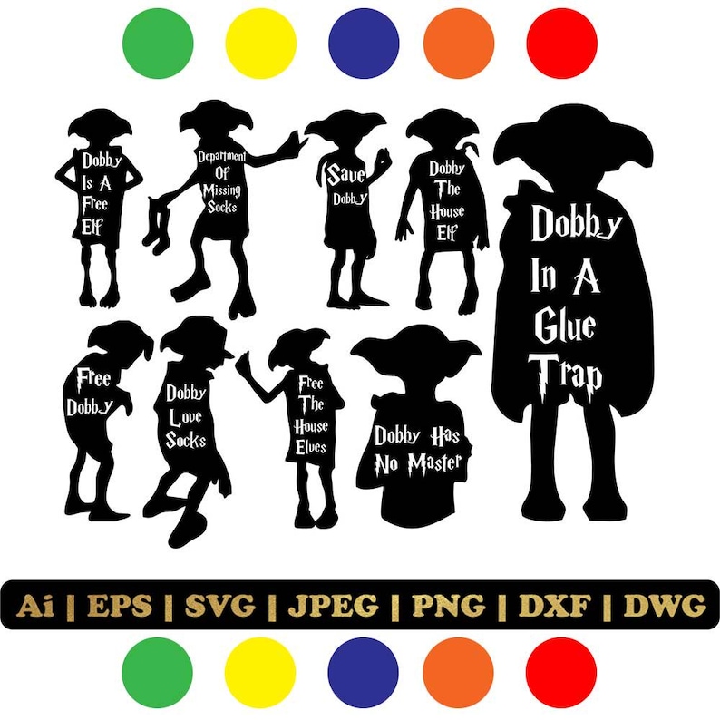 Dobby Svg Bundle, Missing Love Socks, Free House Elf, No Master, Save ...