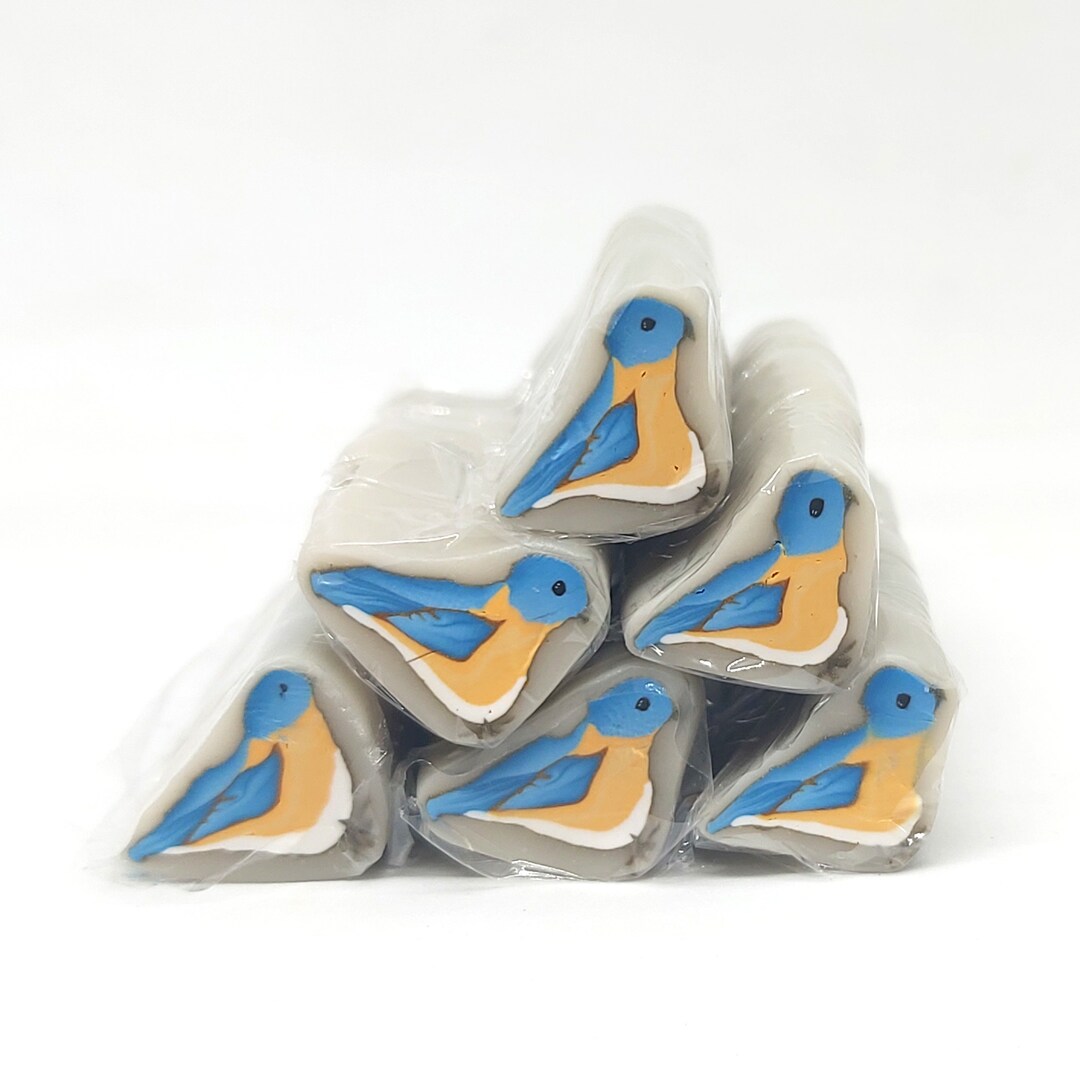 Eastern Bluebird Cane, Unbaked or Raw Polymer Clay Bird Cane - Etsy