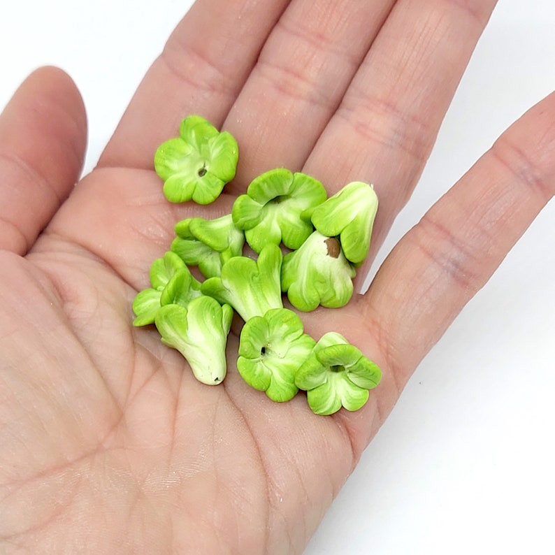 Pakalana Beads, Polymer Clay Flower Beads, Hawaiian Vine Flowers 10 ...