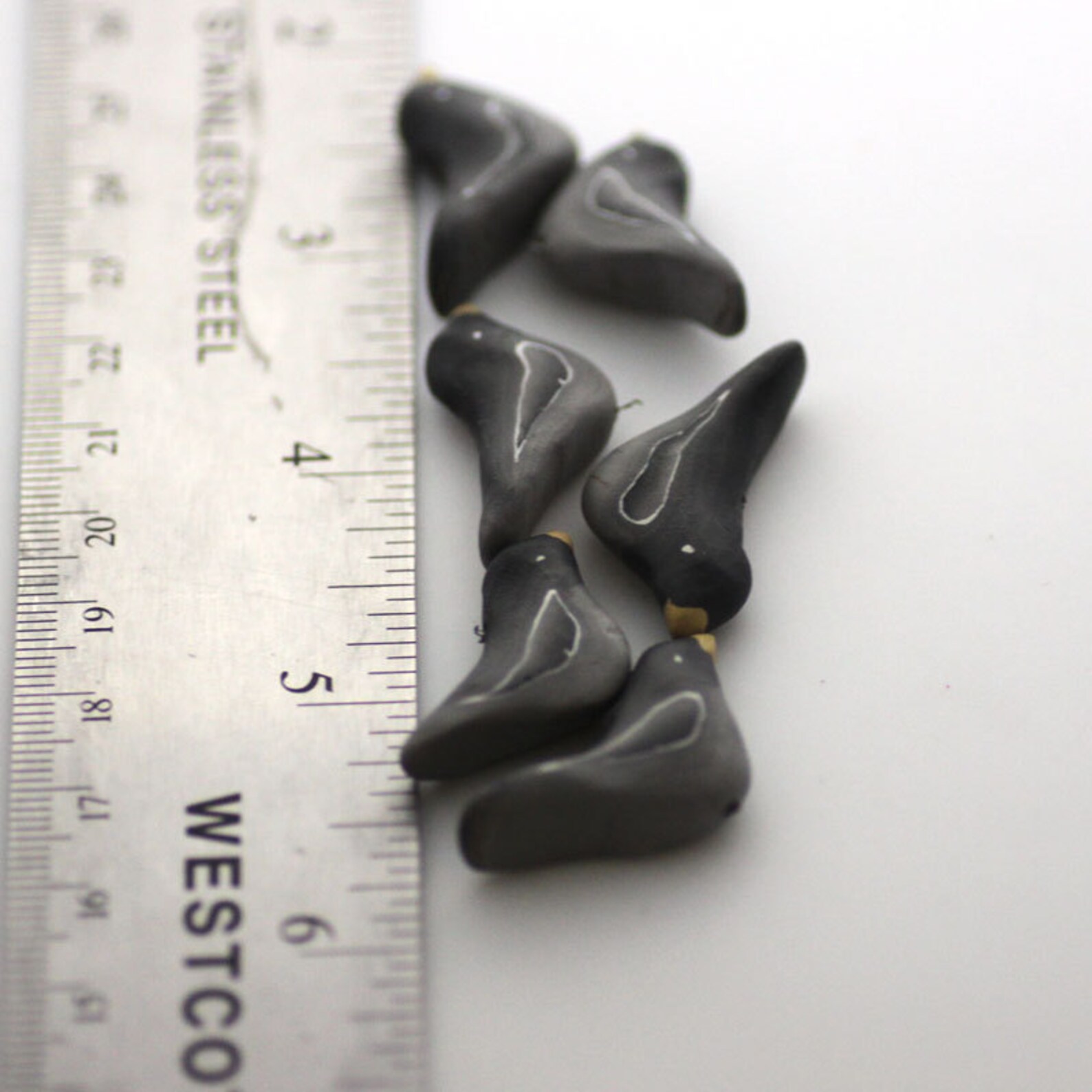 Bird Beads Black Bird Raven Beads Polymer Clay Beads 6 | Etsy