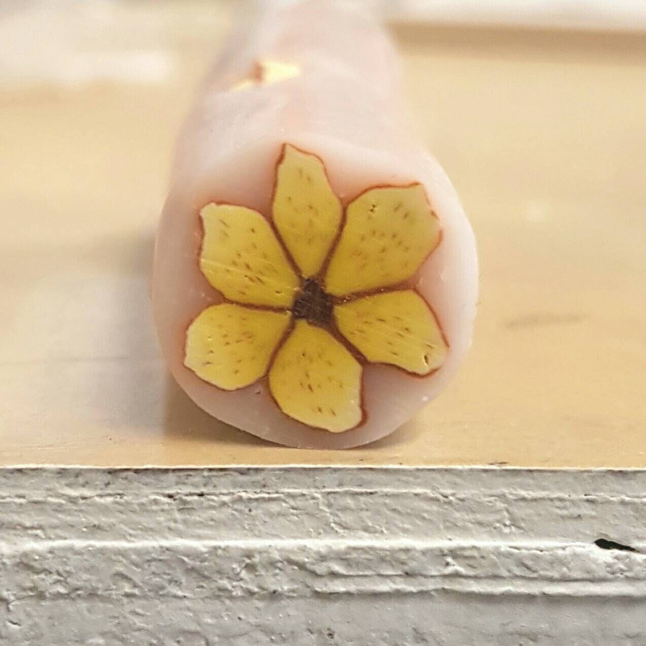 Day Lily Cane Polymer Clay Cane Flower Cane Yellow Summer | Etsy