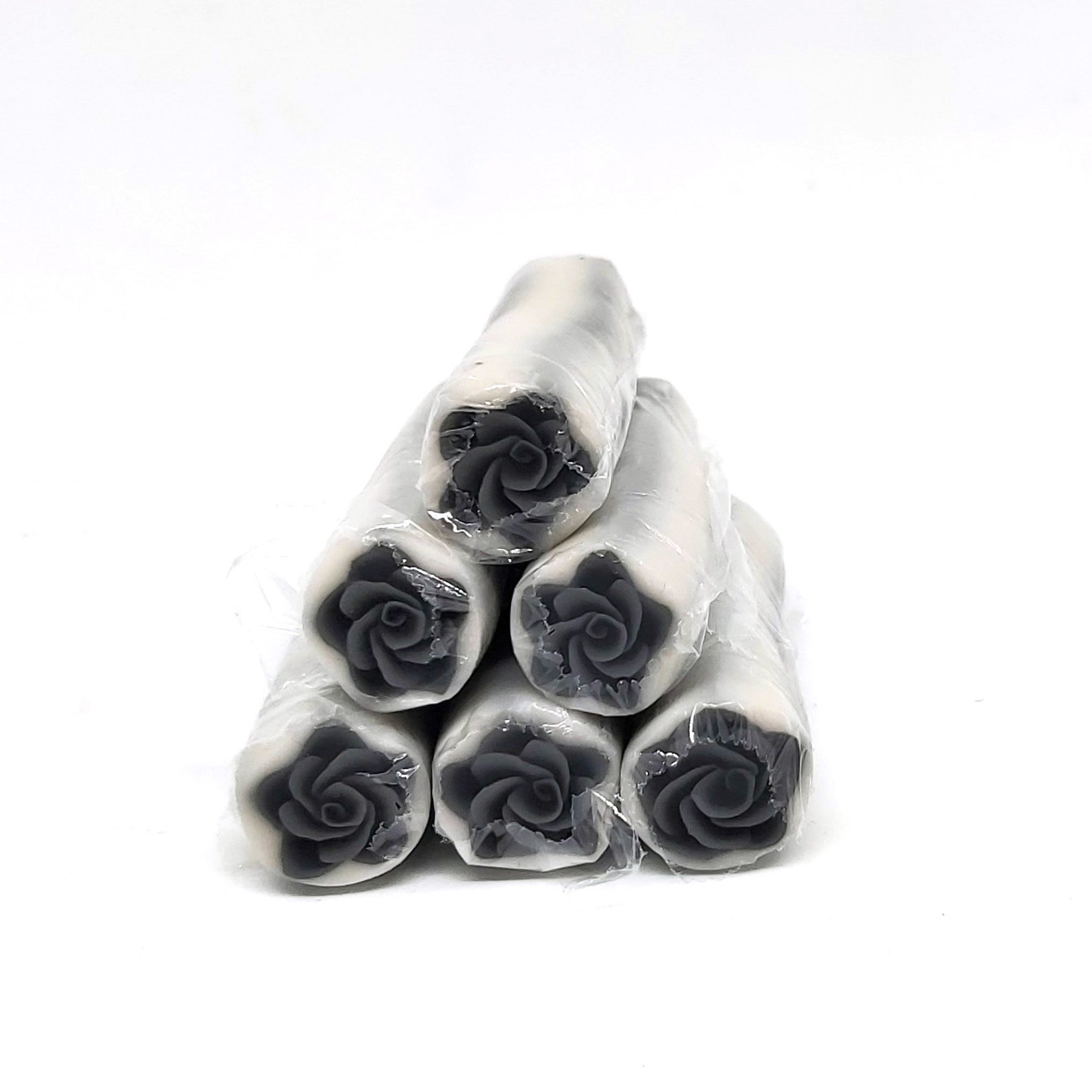 Black Rose Cane Polymer Clay Flower Cane Raw Unbaked - Etsy
