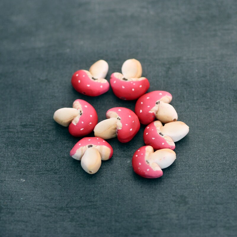 Toadstool Beads Polymer Clay Beads Fairy Toadstool Mushroom - Etsy