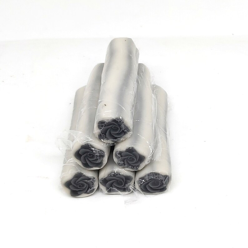 Black Rose Cane Polymer Clay Flower Cane Raw Unbaked - Etsy