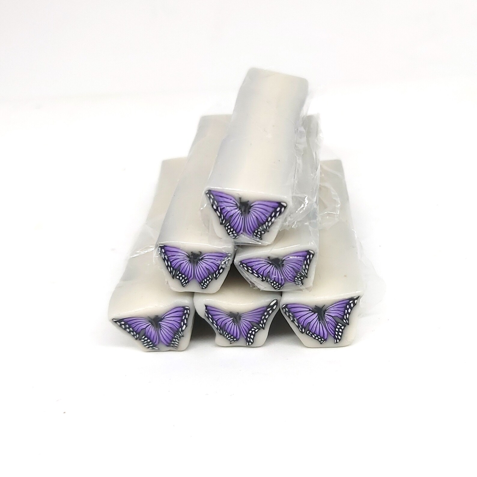 Purple Butterfly Cane Polymer Clay Flutterby Cane Raw or - Etsy