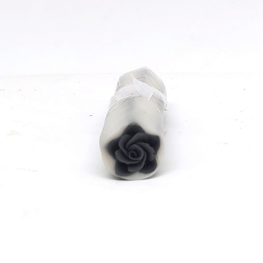 Black Rose Cane, Polymer Clay Flower Cane, Raw Unbaked - Etsy