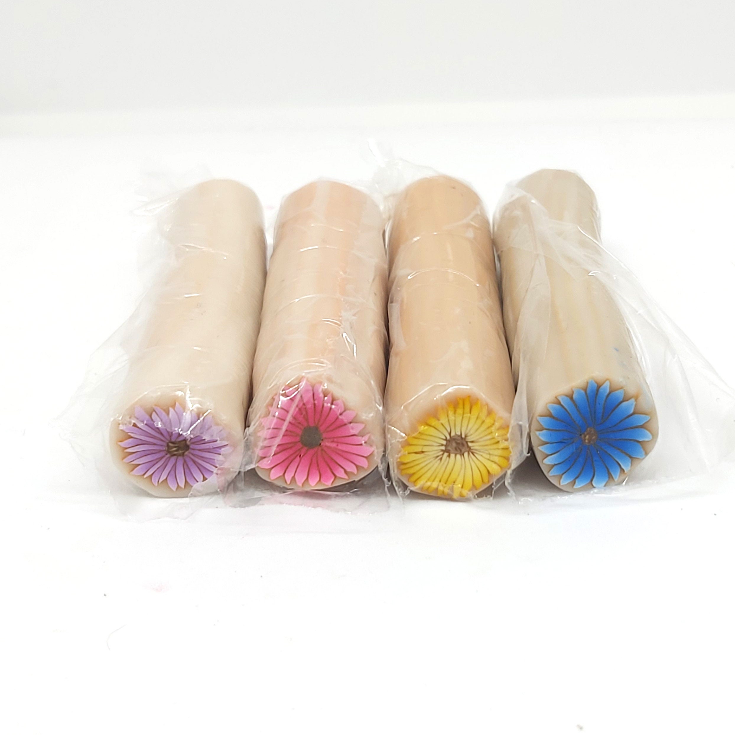 Daisy Cane Set Polymer Clay Flower Canes Blue Yellow Pink | Etsy