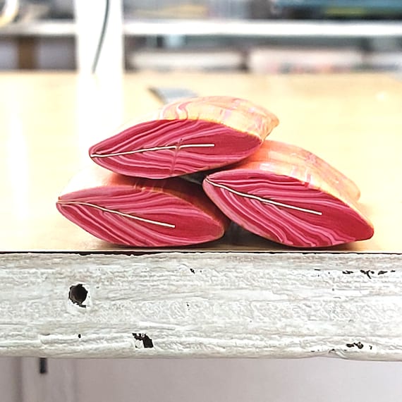 Red Feather Cane Polymer Clay Bird Feather Cane Raw or | Etsy