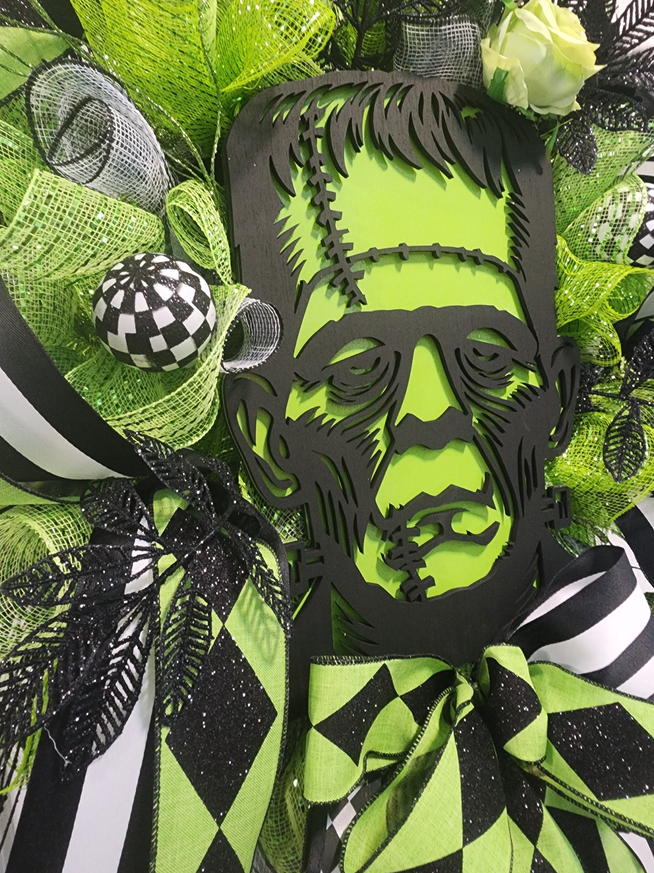 Frankenstein Halloween Wreath - Etsy