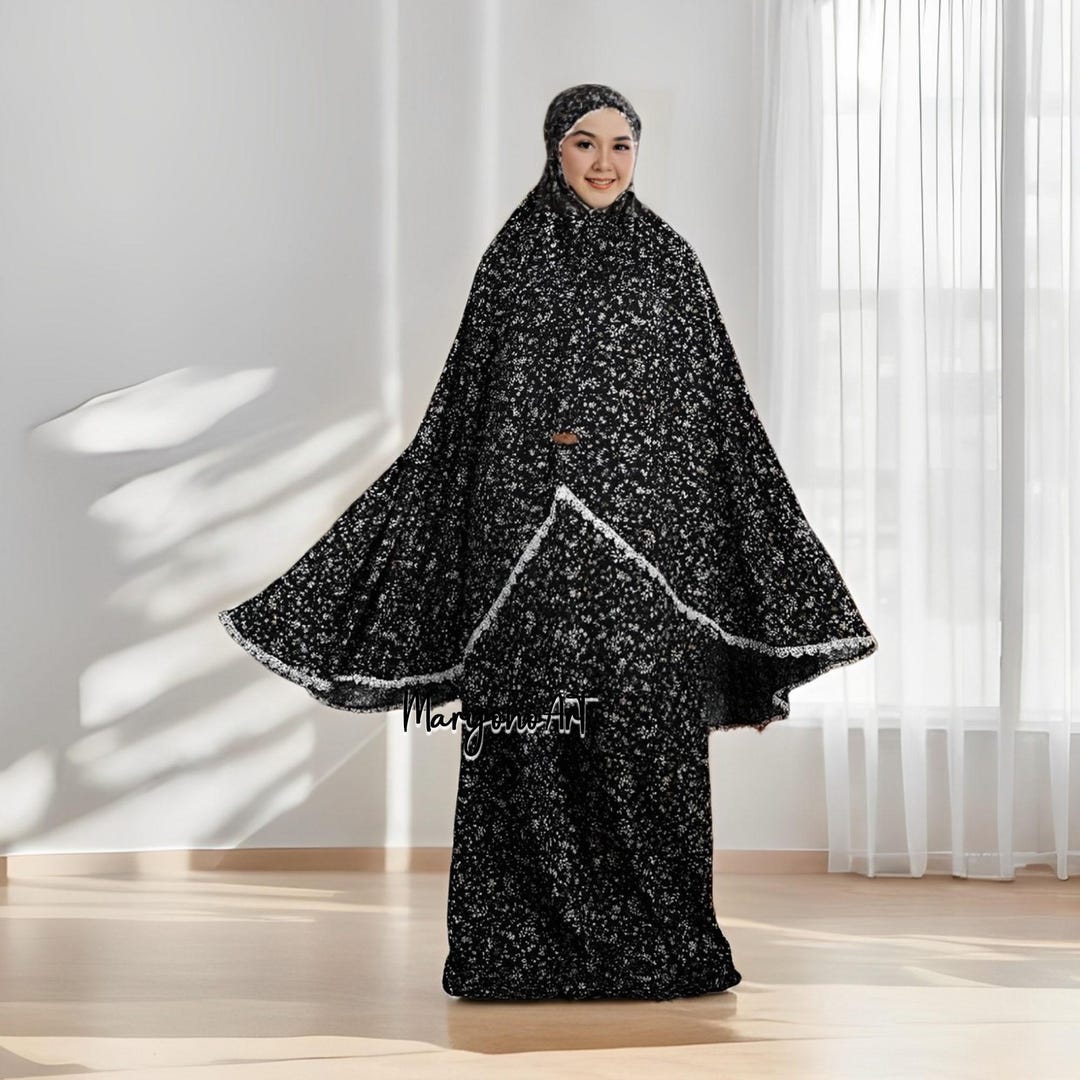 Yolla Mukena With Floral Motif Cuts and Premium Rayon Lace,muslim ...