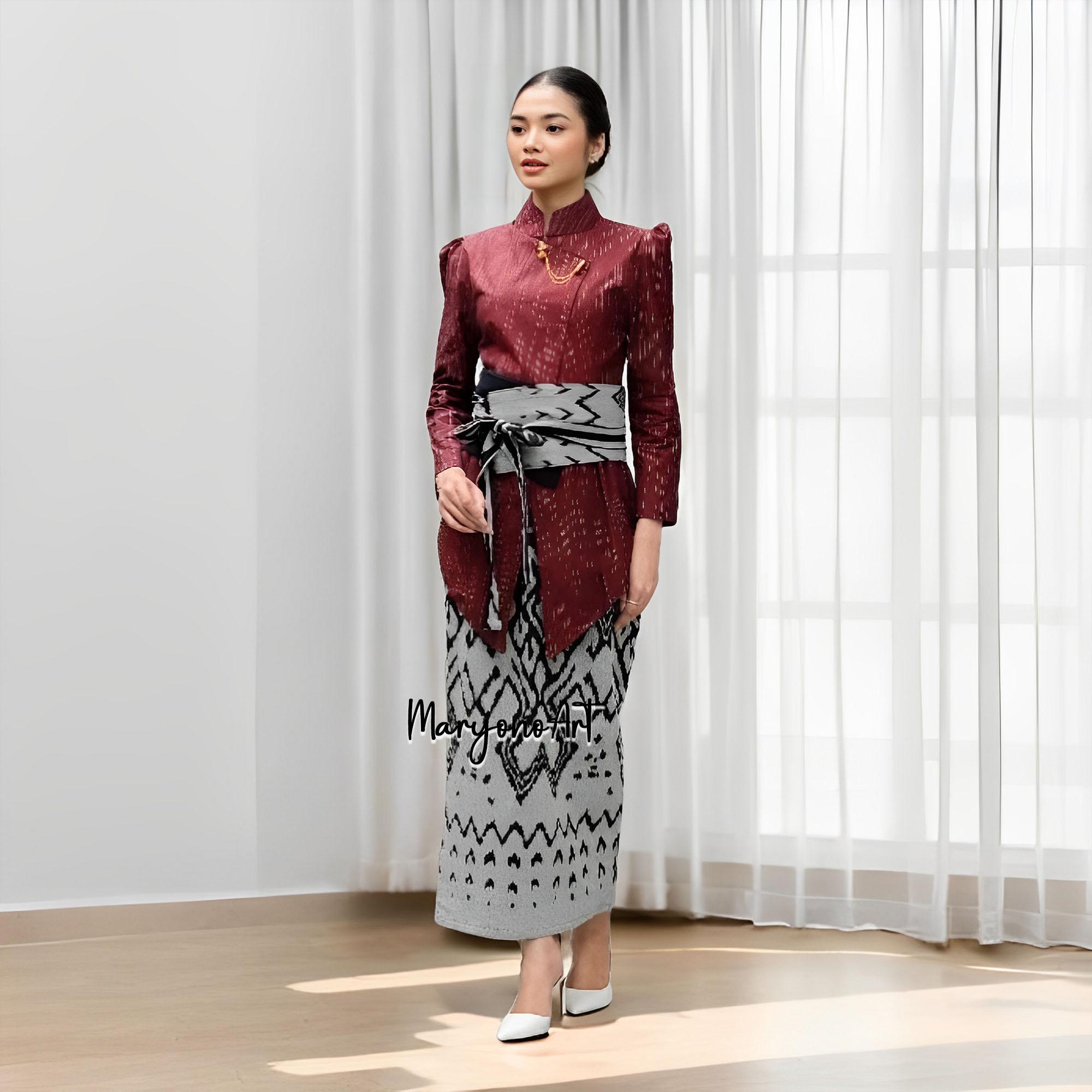 Batik One Set Janggan Kebaya With Alula Woven Pants Elegant and ...
